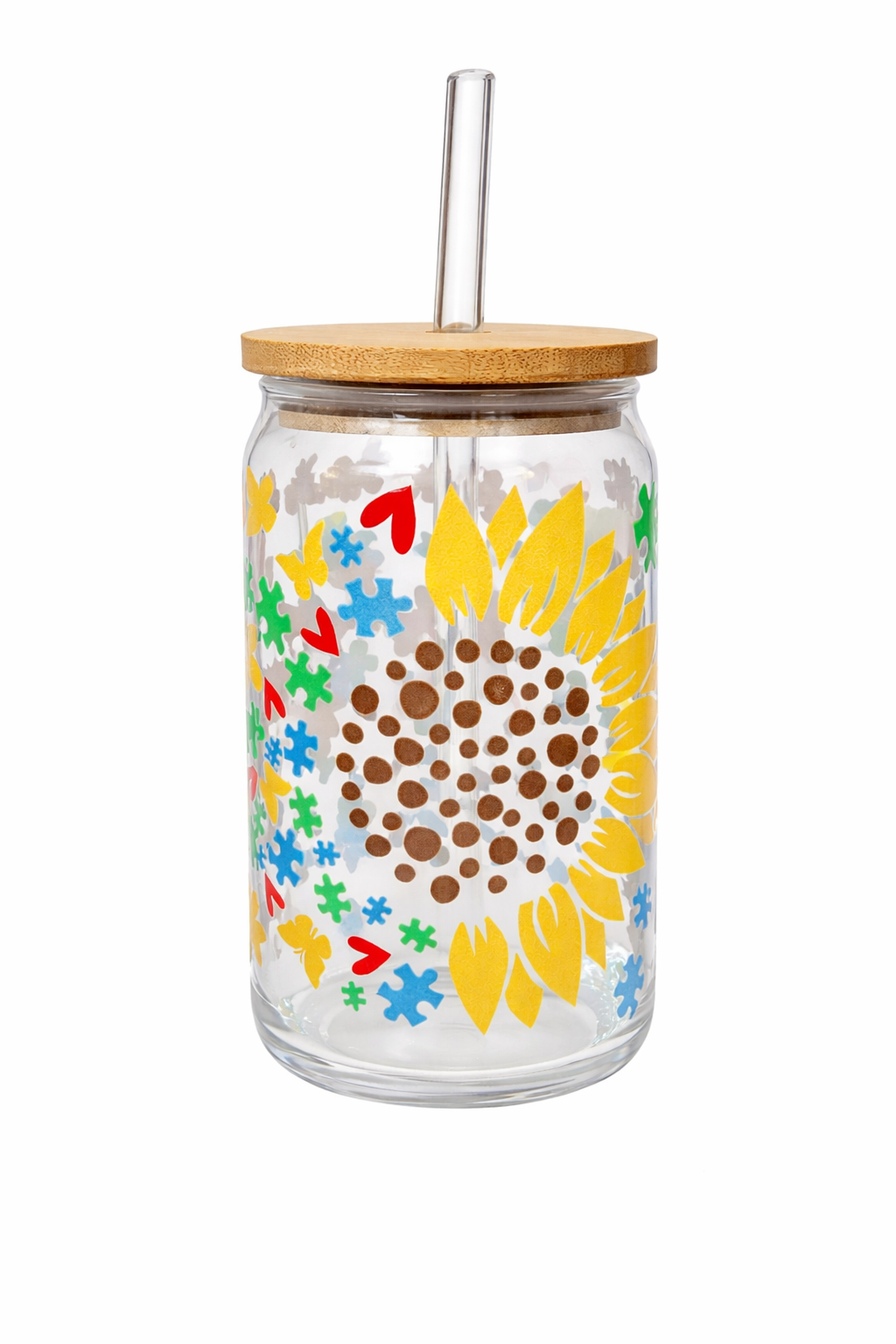 Gold Butterfly Autism Awareness Glass Cup - 16 oz – Jennifer's Boutique